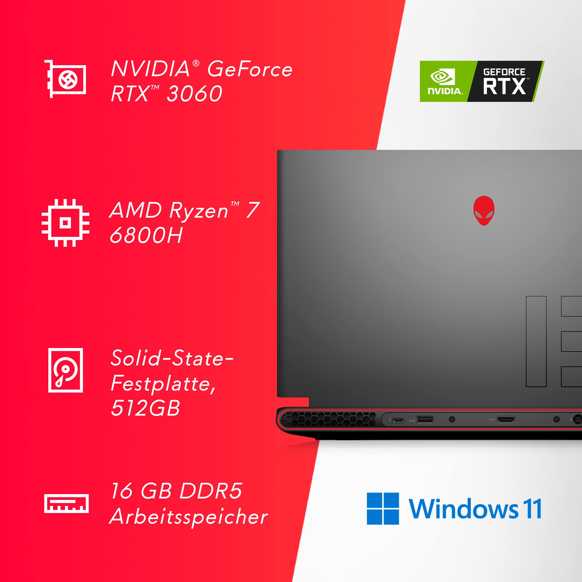 Mua Alienware m15 R7 Gaming Laptop, AMD Ryzen 7 6800H Processor, 15.6 ...