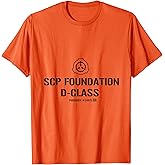 Amazon.com: SCP Foundation D Class Prisoner Barcode T-Shirt : Clothing ...