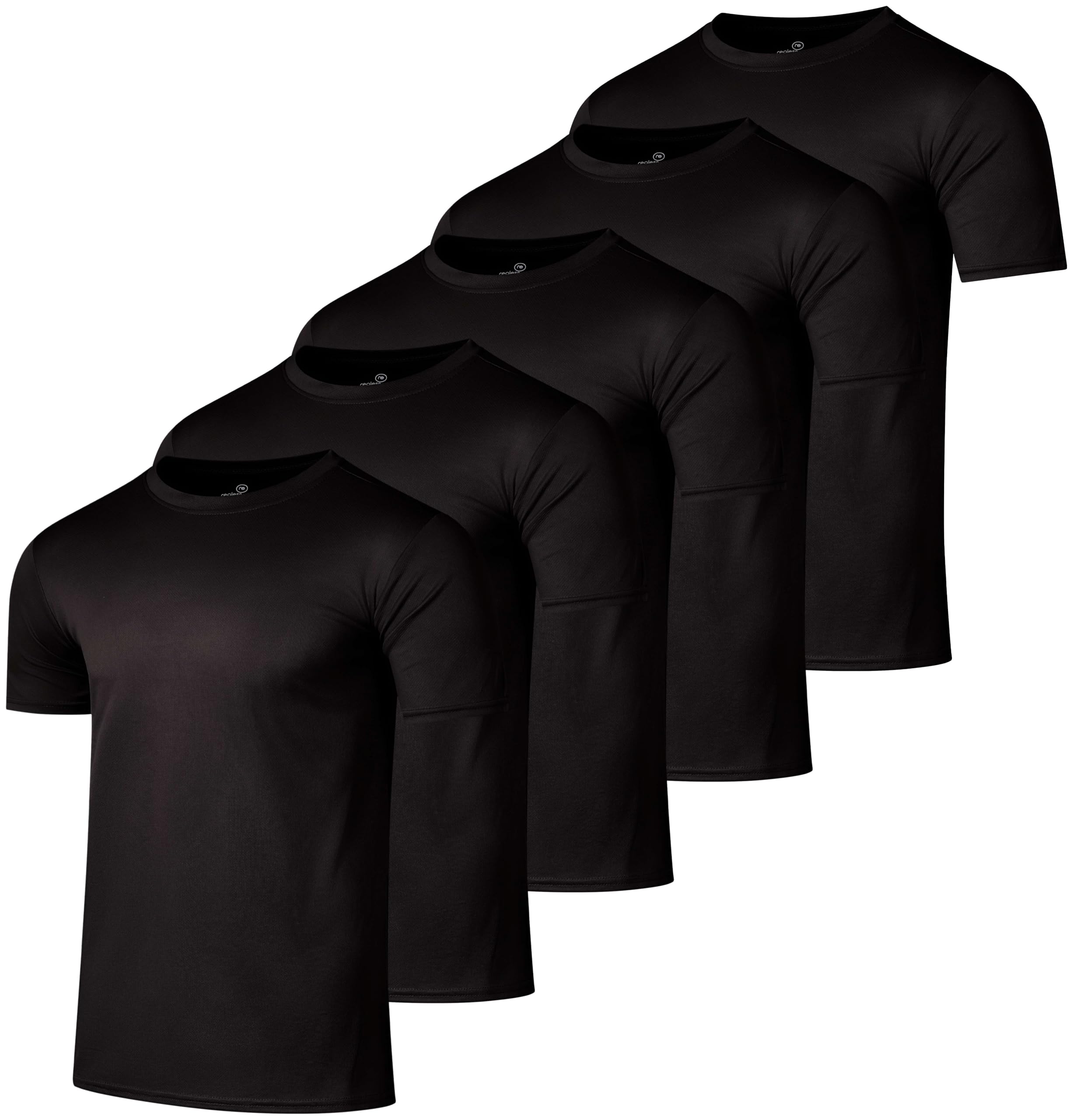 5 Pack:Men’s Mesh Active Wear T-Shirt Essentials Performance Workout ...