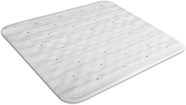 casa pura Rubber Shower Mat, 55 x 55 cm - White | Classic Design ...