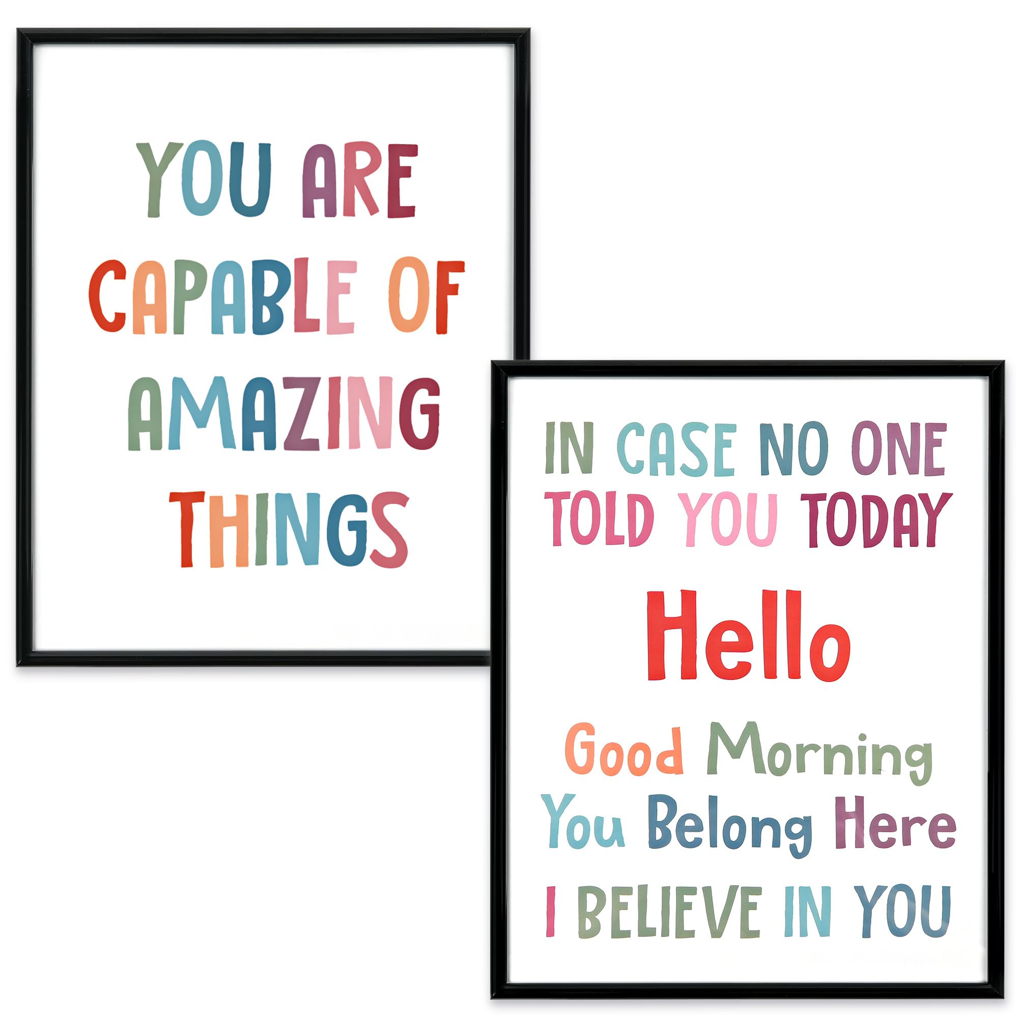 2 Packs Classroom Posters, Inspirational Wall Decor, 11x14 Inch ...