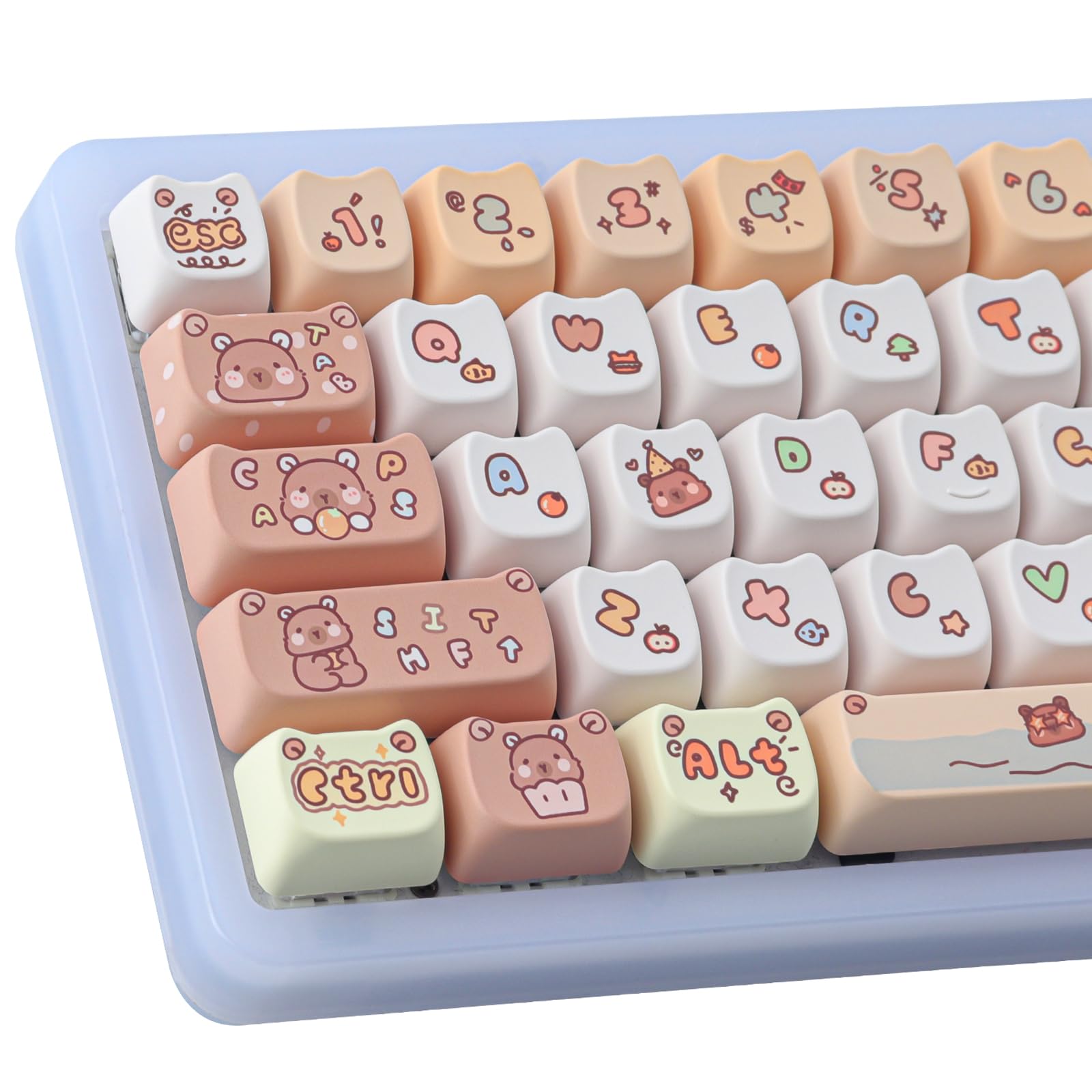 Mua Hyekit PBT Capybara Keycaps - 144 Keys, Dye-Sublimation Cute ...