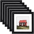 Amazon.com - TOFOREVO 6x6 Picture Frames Set of 6 Black Wood Grain ...
