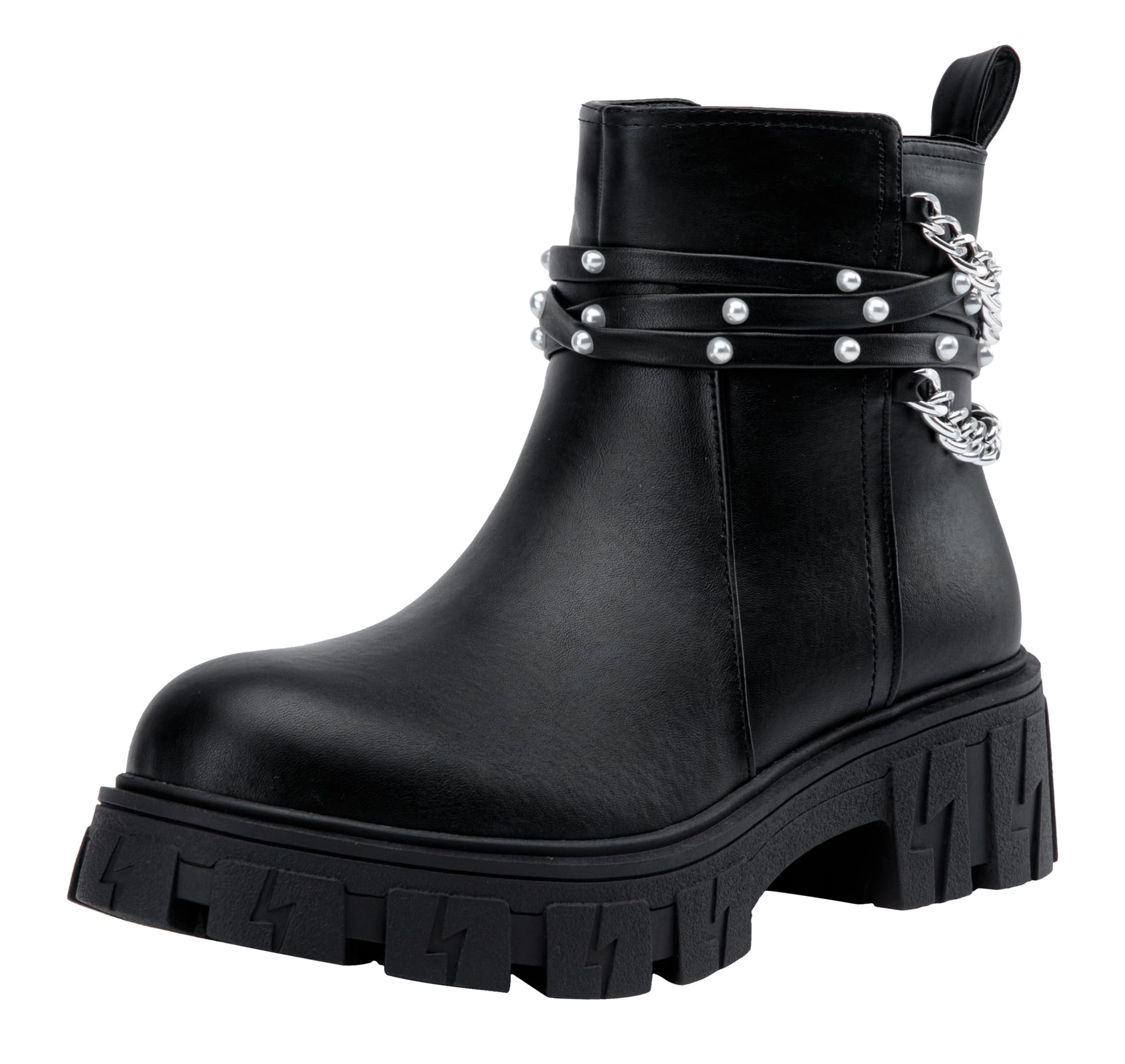 Jeossy Women's 9611 Black Ankle Boots for Women, Combat Boots Women ...