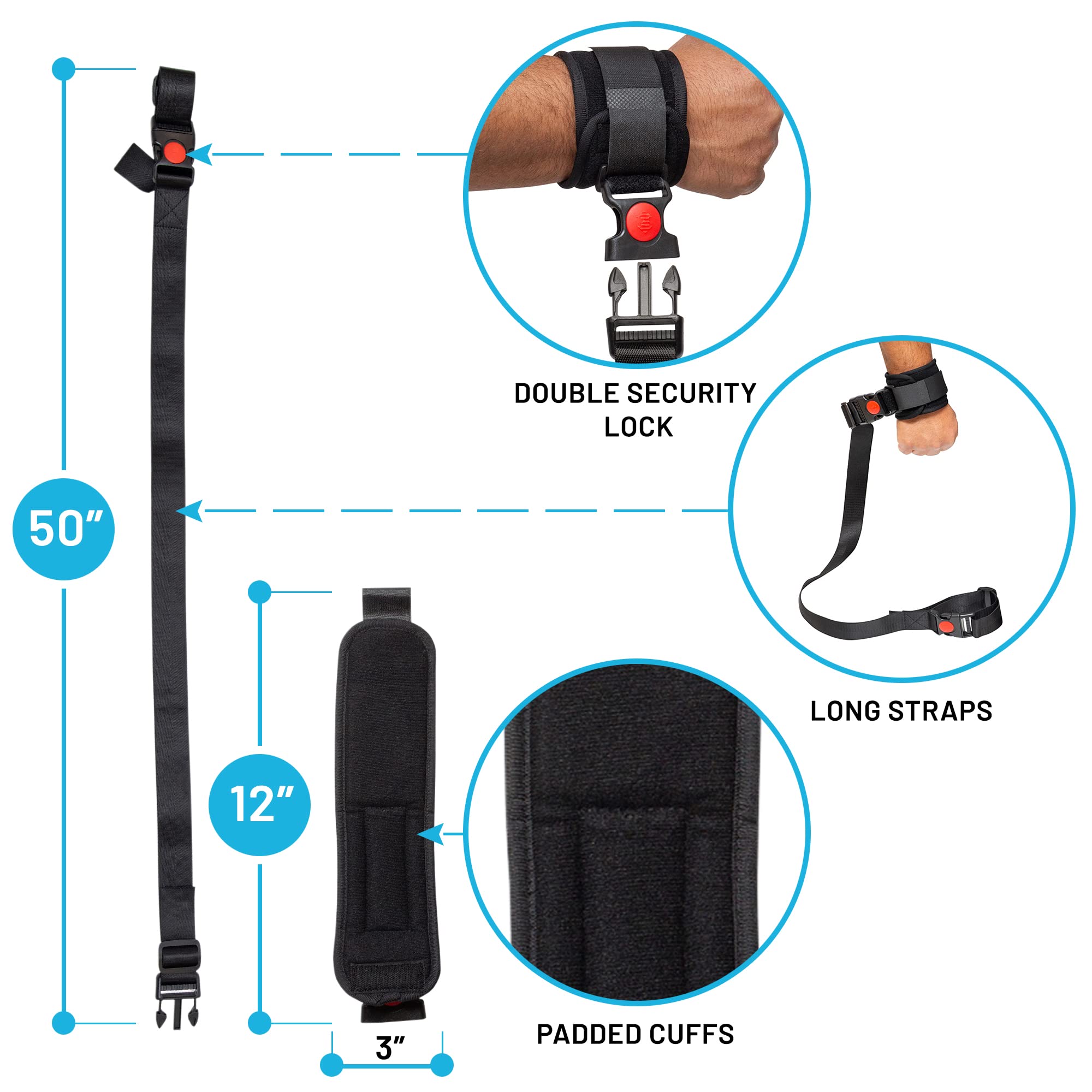 Mua Quick Release Hospital Bed Restraints for Medical Procedures ...
