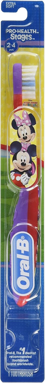 Oral B Stage 2 Toothbrush - Minnie Mouse/Mickey Mouse - 2 pk: Amazon.co ...