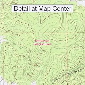 Amazon.com : USGS Topographic Quadrangle Map - Myrtle Point, Oregon ...