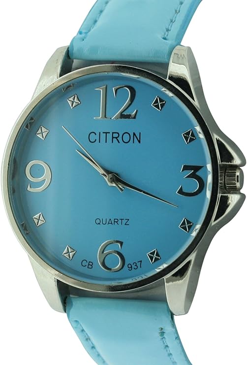 Citron Women's Quartz Watch with Blue Dial Analogue Display and Blue ...