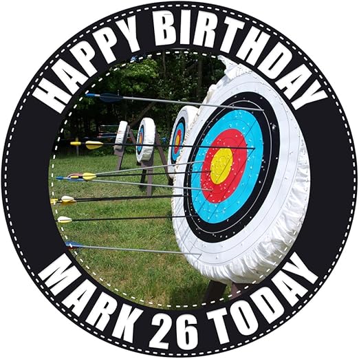 Archery Target Topper Cake Topper 7.5 Inch Personalised Edible on Icing ...