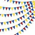 Amazon.com: Outus 6 Sets Rainbow Pennant Banner Flags Garland ...