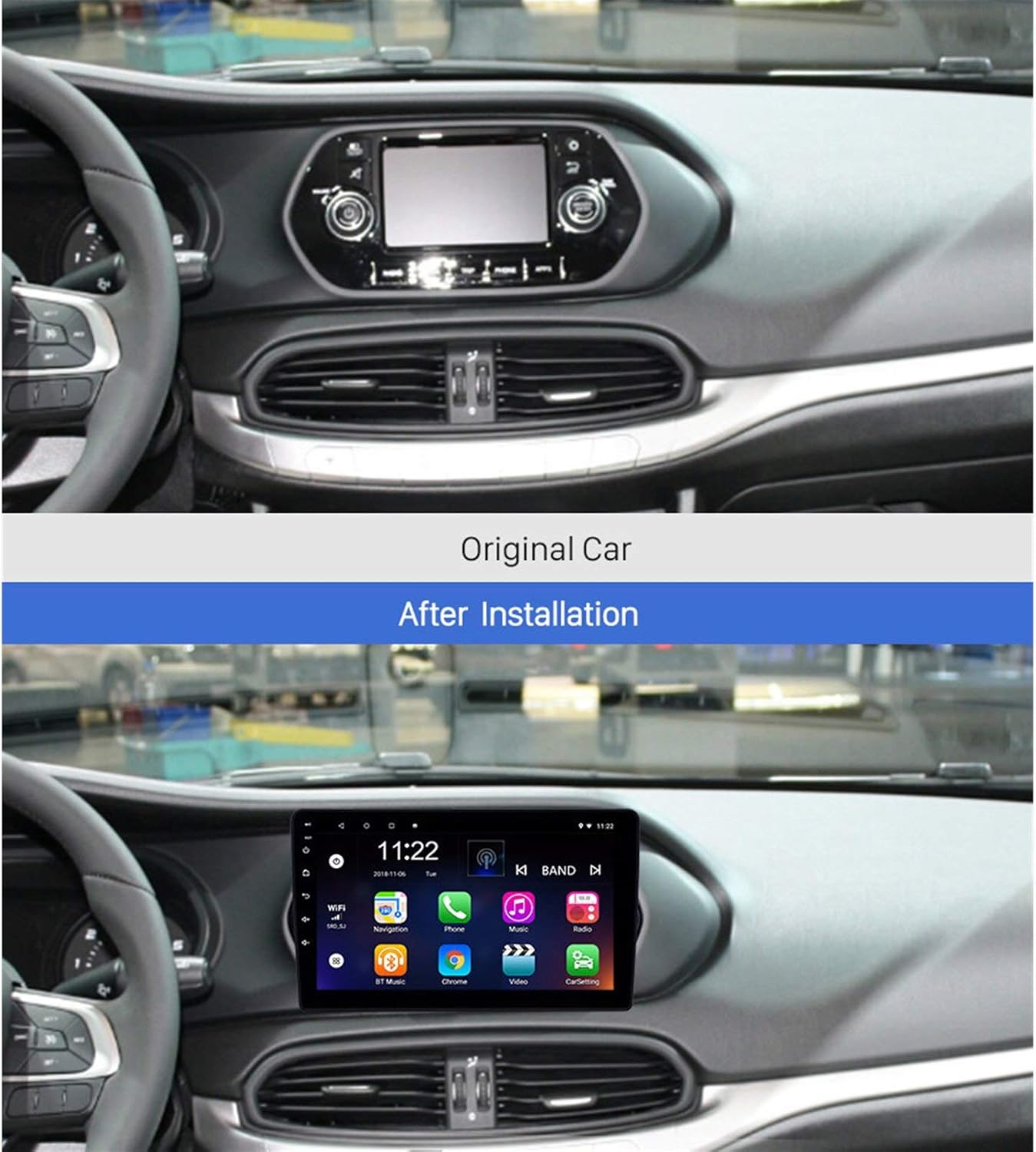 Sound-way – 9″ inch dash car stereo facia radio adapter compatible with ...