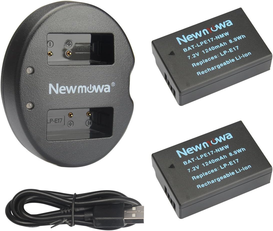 Newmowa LP-E17 Replacement Battery and Dual USB: Amazon.co.uk: Camera & Photo