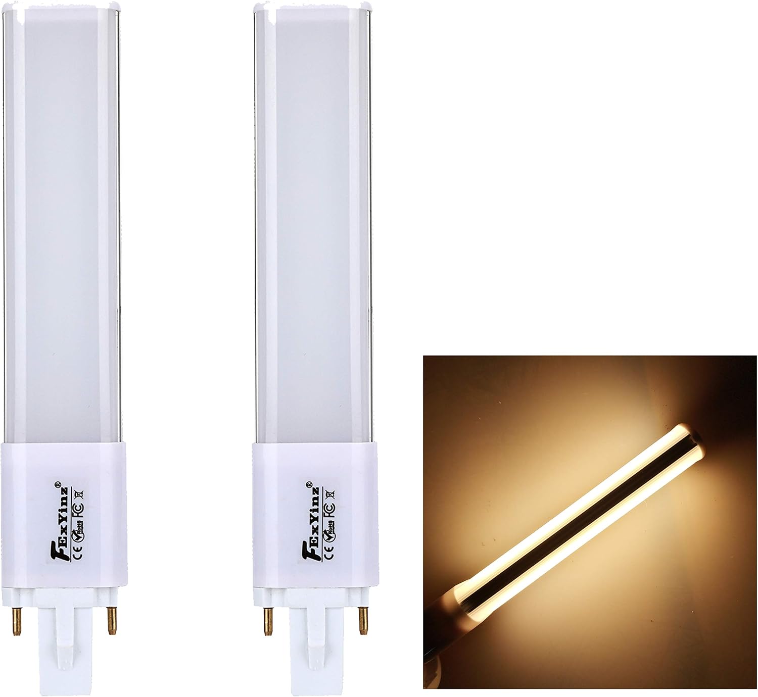FExYinz Pack of 2 Double-Sided Lighting G23 LED Bulb 2-Year Warranty 6 ...