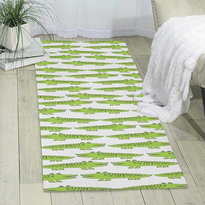 Amazon.com: Elizadaisy Green Alligator Crocodiles Area Rug Runner ...