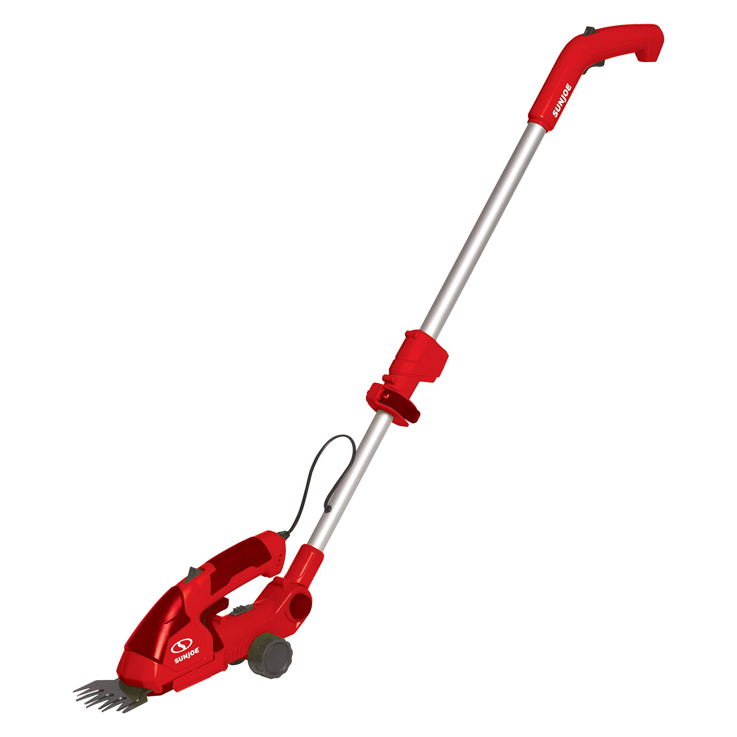 Snow Joe HJ605CC-RED Sun Joe 2-in-1 Electric Telescoping Grass Trimmer, Red