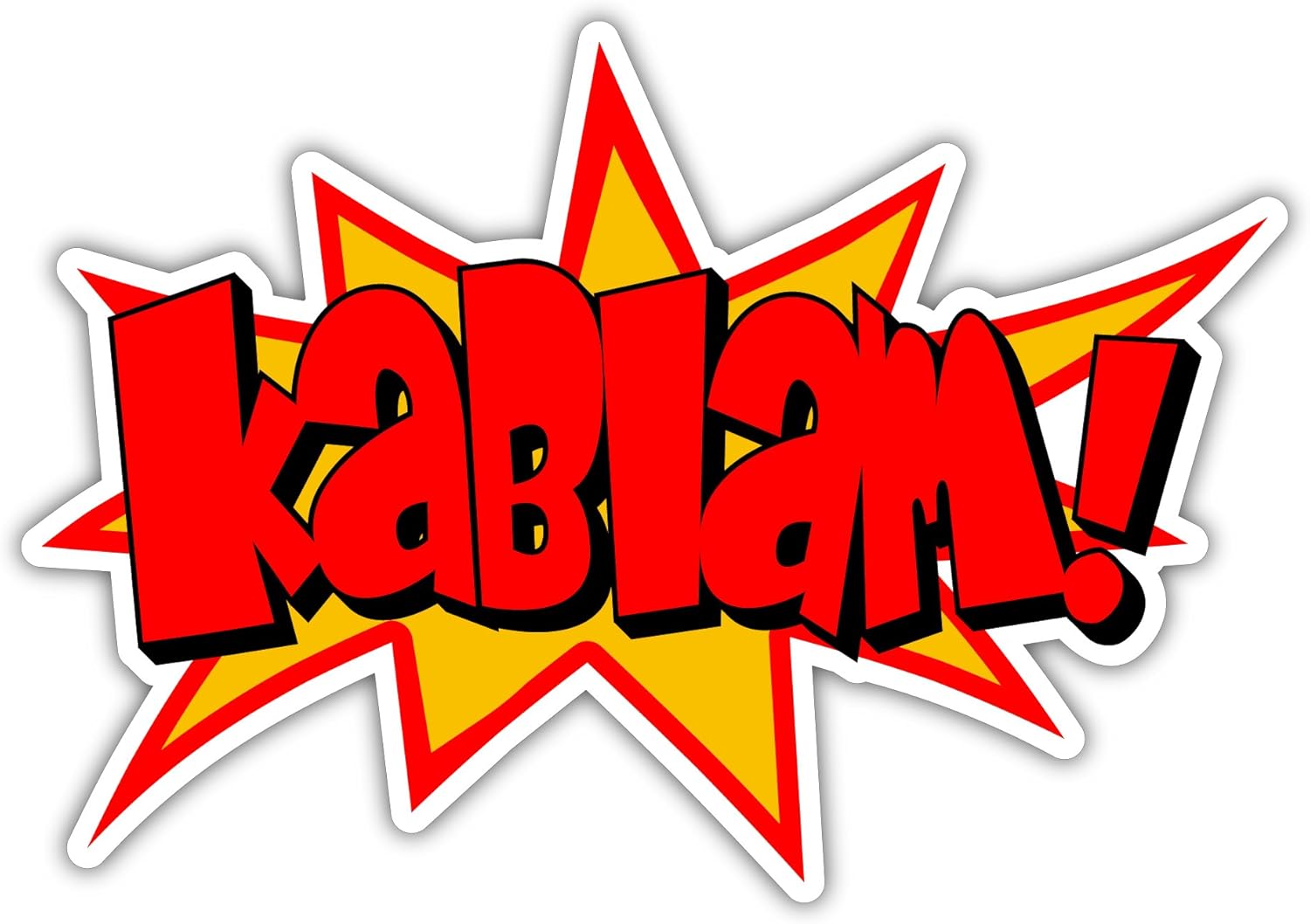 Kablam! Cartoon Comic Book Graphic Print Action Sticker Decal 4x6 ...