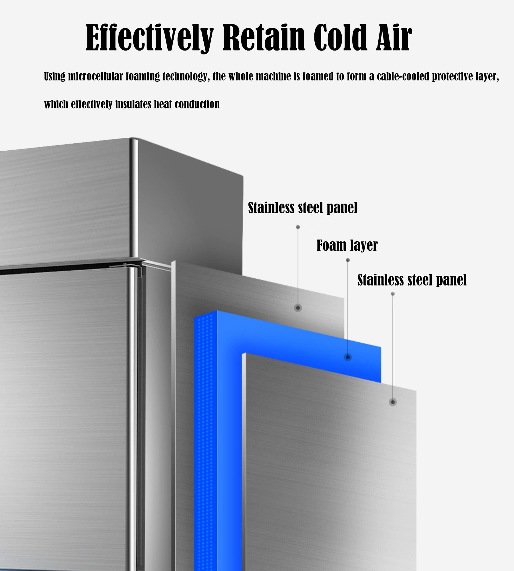 Mua KITMA 54" Commercial Refrigerator 2 Solid Door Reach-in ...