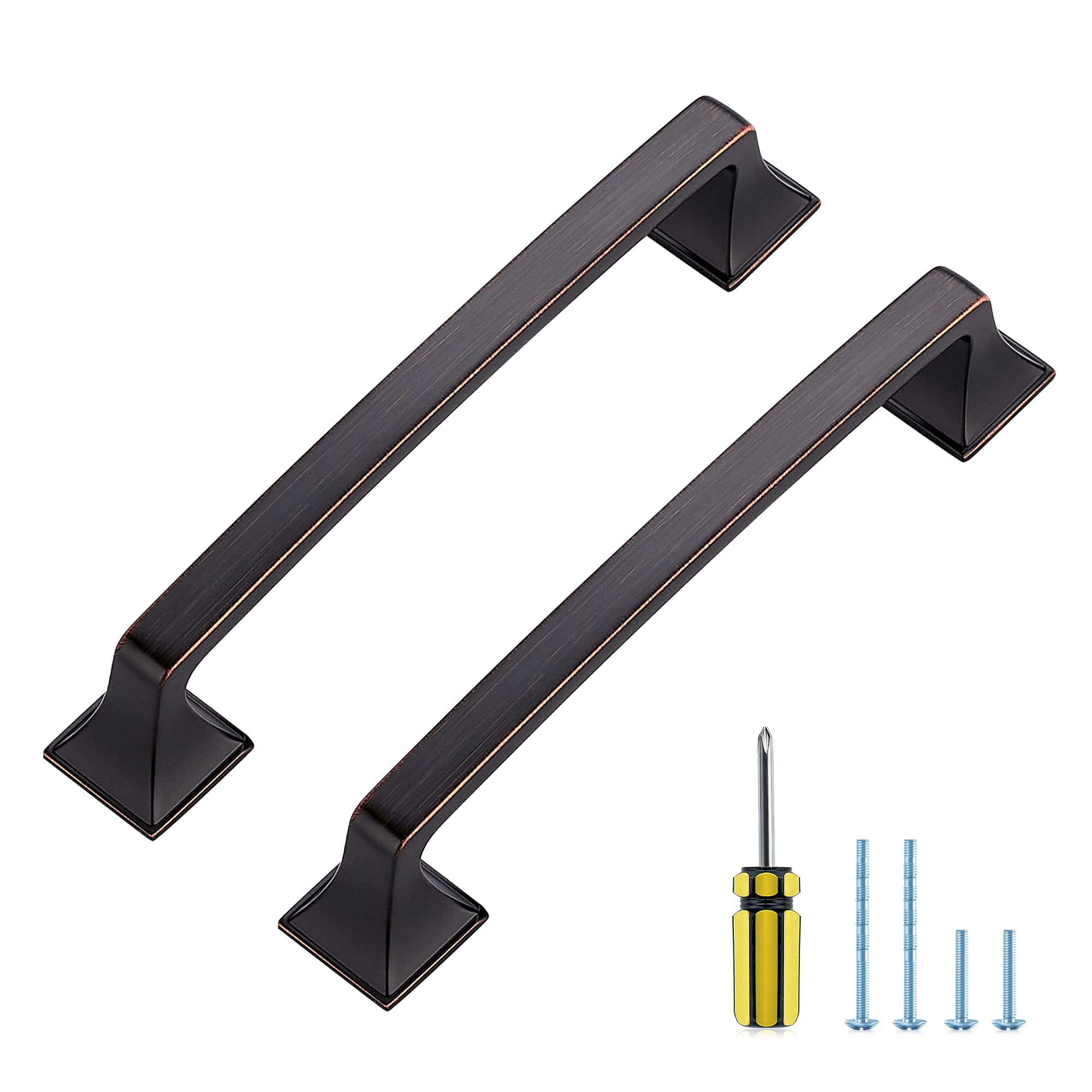 30 Pack Kitchen Cabinet Handles 5 Inch Hole Center Oil Rubbed Bronze Cabinet Pulls Solid Drawer ...