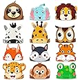 Amazon.com: chiazllta 12 Pieces Jungle Safari Hats Wild One Birthday ...