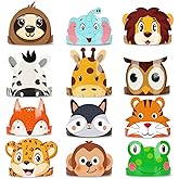 Amazon.com: MGZTTHW 32pcs Animal Birthday Party Hats Paper Headbands ...