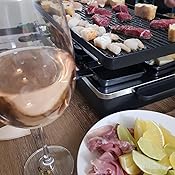 Salton 8 Person Raclette Indoor Electric Cheese Party Grill with ...