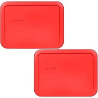 Pyrex 7210-PC 3-Cup Red Rectangle Plastic Food Storage Lid Cover, Made ...