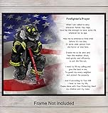 Amazon.com: Dicksons The Firefighter's Prayer Bright Blue Wings 14 x 9 ...