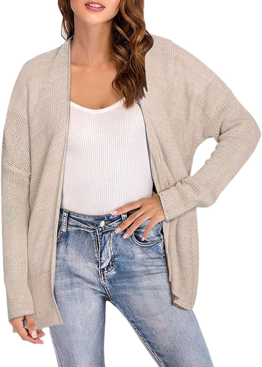 Cardigan Mujer Chaqueta Primavera Otoño Colores Sólidos Chaqueta De ...