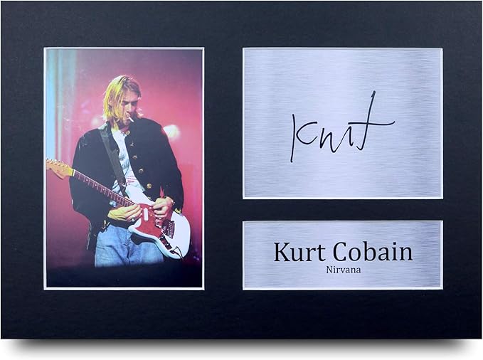 HWC Trading Kurt Cobain Signed A4 Printed Autograph Music Gift Print ...