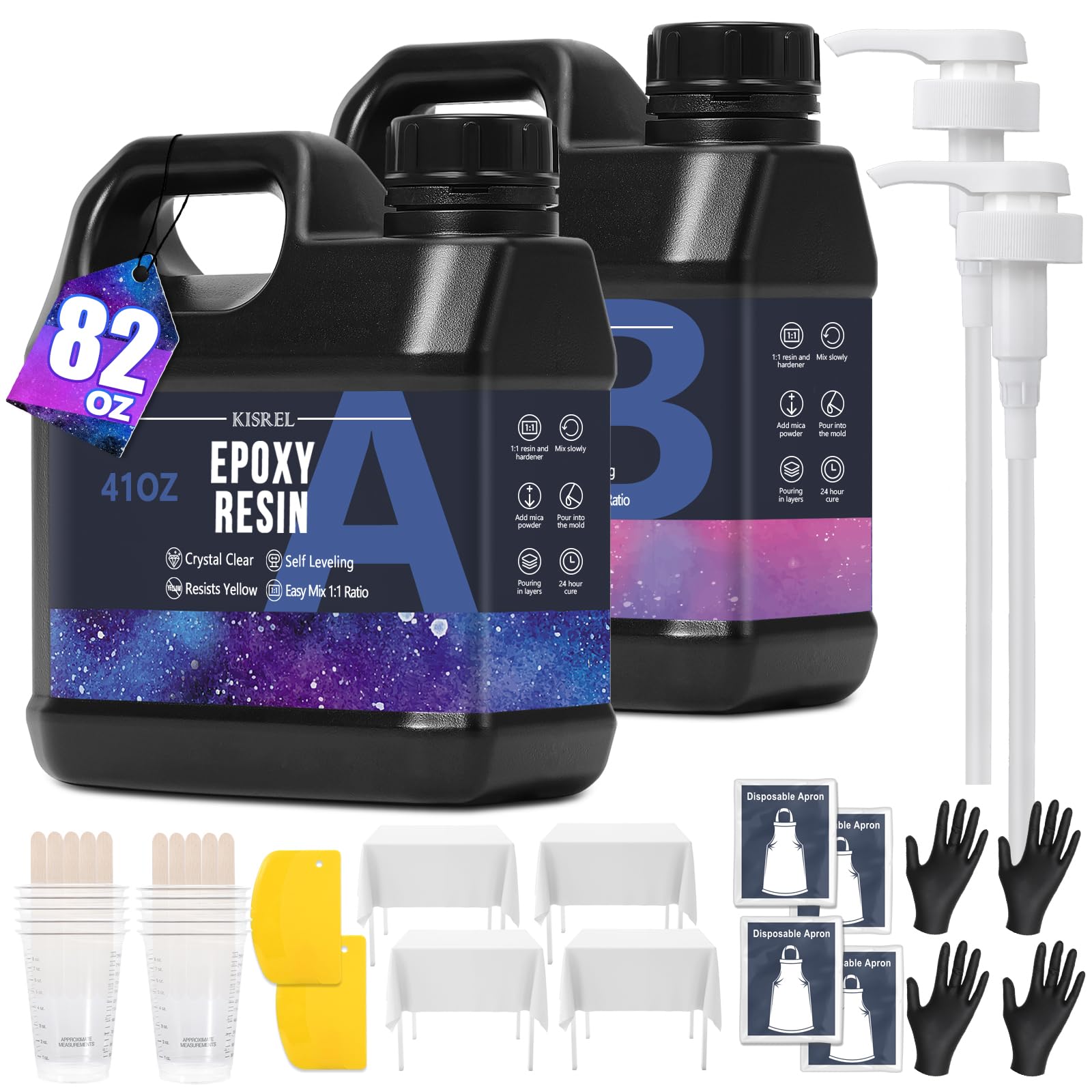 Mua KISREL Epoxy Resin 82OZ - Crystal Clear Epoxy Resin Kit - No ...