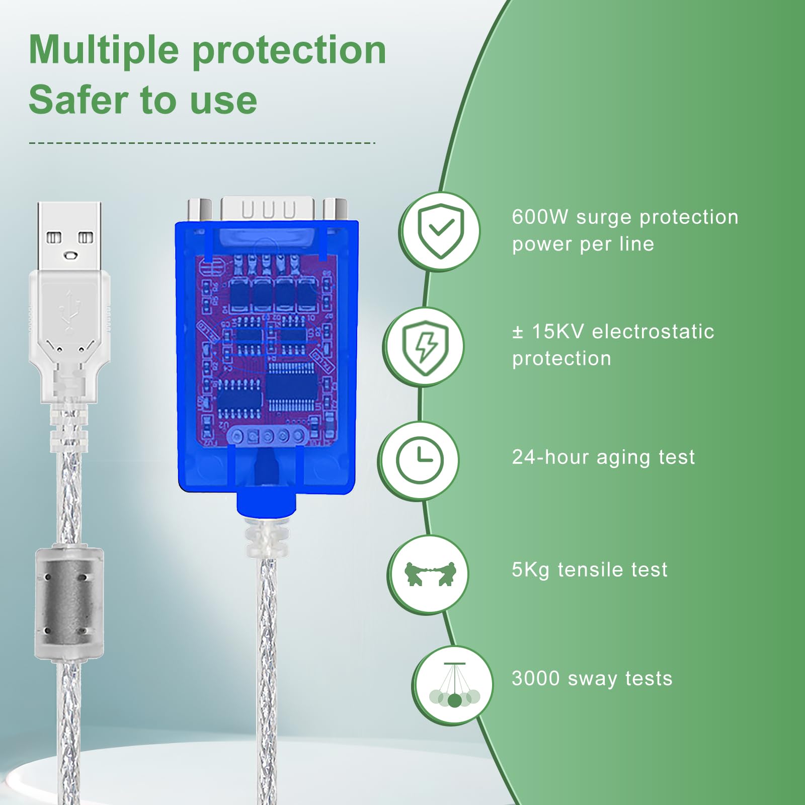 Mua Jeirdus USB to RS422 RS485 Serial Port Converter Cable with FTDI Chip Support Windows 10 8 7 ...