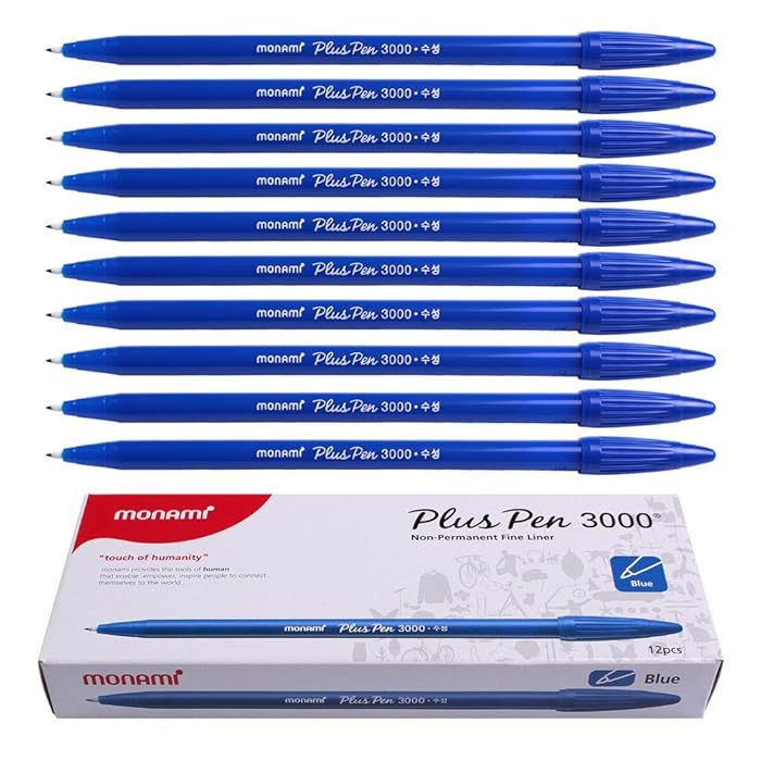 Buy Monami Plus 3000 Office Sign Pen Felt Tip Water Based Ink Color Pen ...