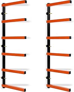 Amazon.com: Six-Level 600 lb Capacity Lumber Storage Rack Wall-Mounted ...