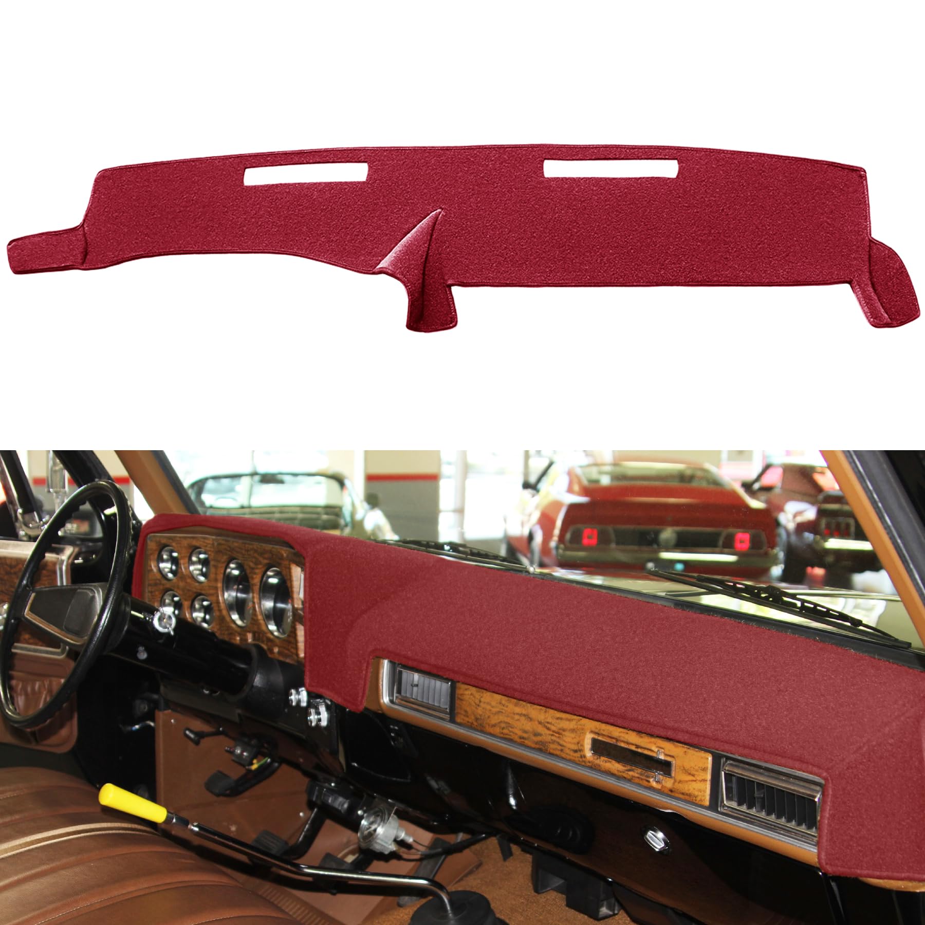 Yiz Dash Cover Mat Custom Fit for 1973-1980 Chevy Chevrolet C10 C20 C30 ...