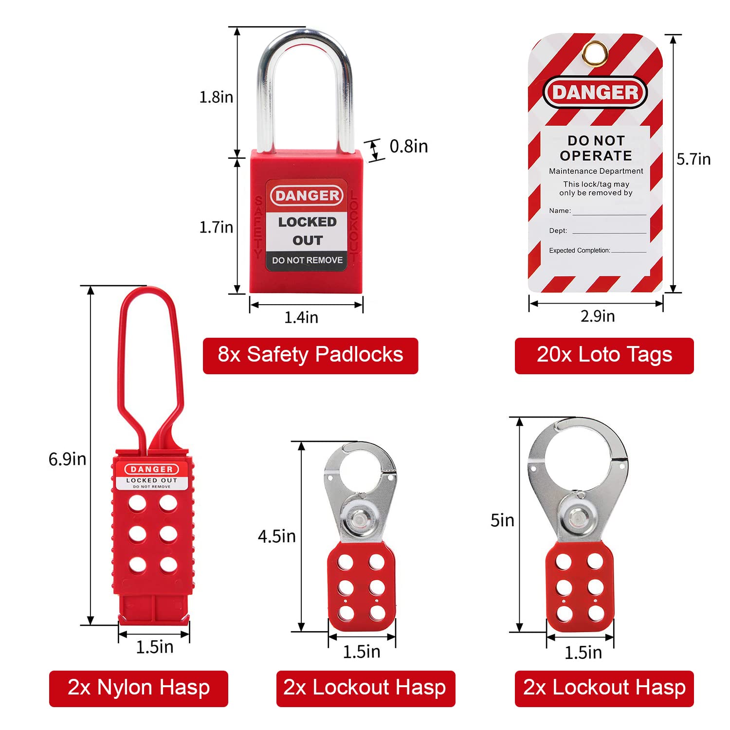 Mua SOSAMV Lockout Tagout Kit – Premium Quality Safety Padlocks, Haps ...