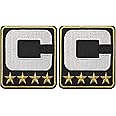 Amazon.com: 2Pcs Captain C Patch, Embroidered Iron-On Patch for Jersey ...
