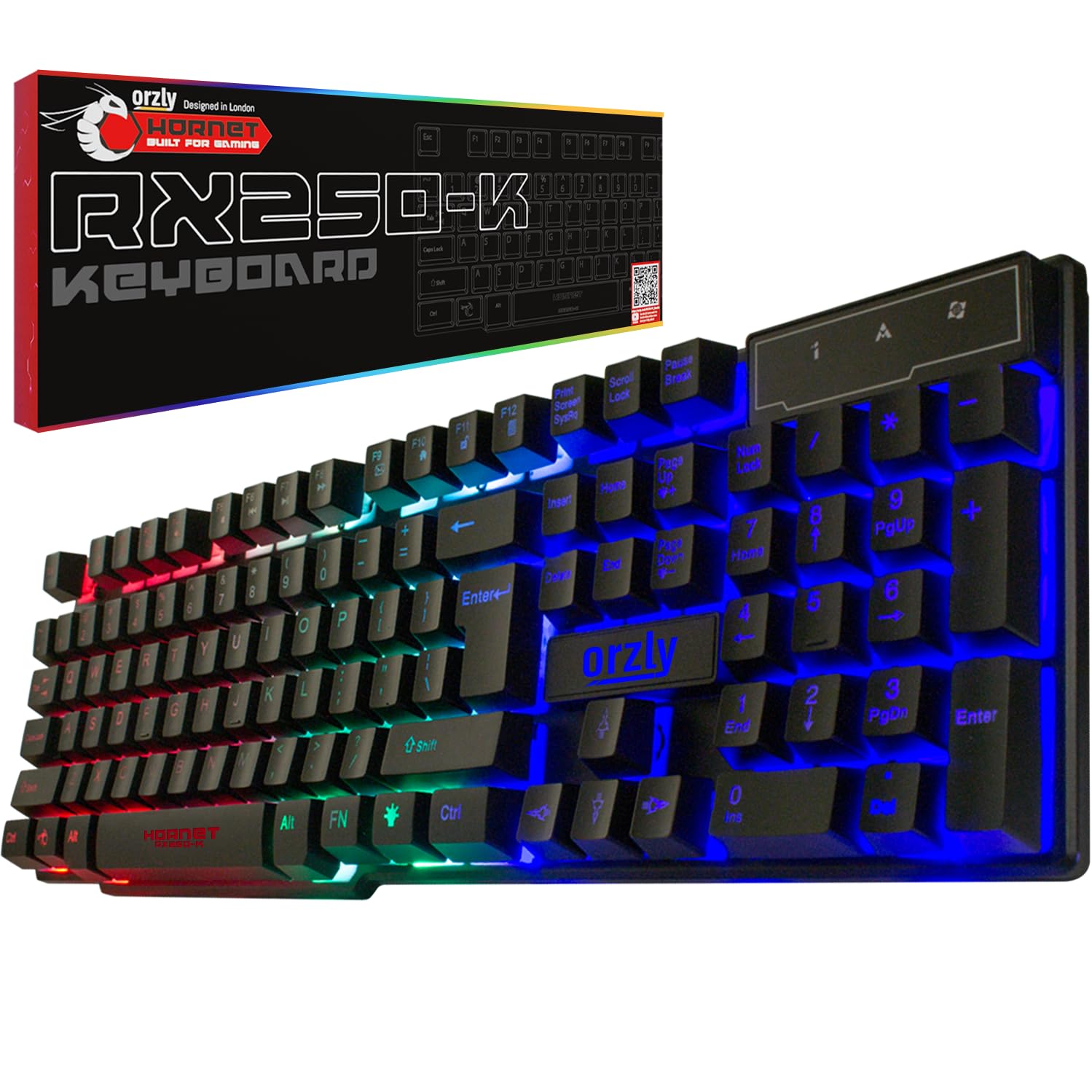 Mua Orzly Gaming Keyboard RGB USB Wired Rainbow Keyboards Designed for ...