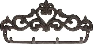 Amazon.com: Decorative Cast Iron Wall Hook Rack - Vintage Design Hanger ...