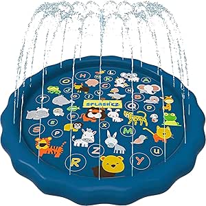 Amazon.com: SplashEZ 3-in-1 Splash Pad, Sprinkler for Kids and Wading ...