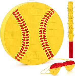 Amazon.com: Pinata Softball Soccer Ball Pinata Birthday Party with ...