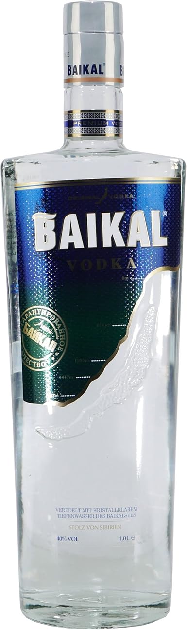 Vodka Baikal 1L russischer Wodka aus Sibirien mit Wasser aus Baikalsee: Amazon.de: Bier, Wein ...
