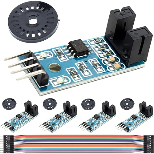 DAOKAI 5PCS LM393 Comparator Speed Sensor Module Slot Type IR ...