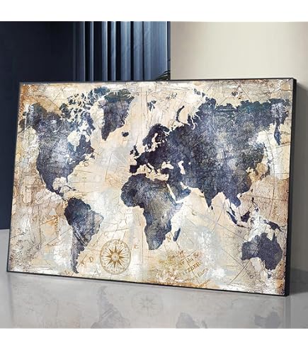 5D Diamond Painting World Map Diamond Painting Kit - 5D Full Square ...