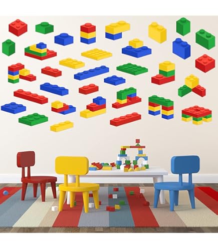 Lego Brick Wall Decals Building Blocks Wall Decal Stickers For Kids
