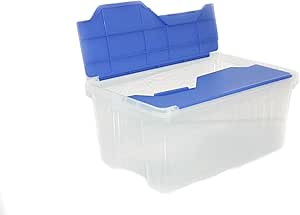 Amazon.com - GSC 181108 Mini Flip Top Tote Clear Base with Blue Lid ...