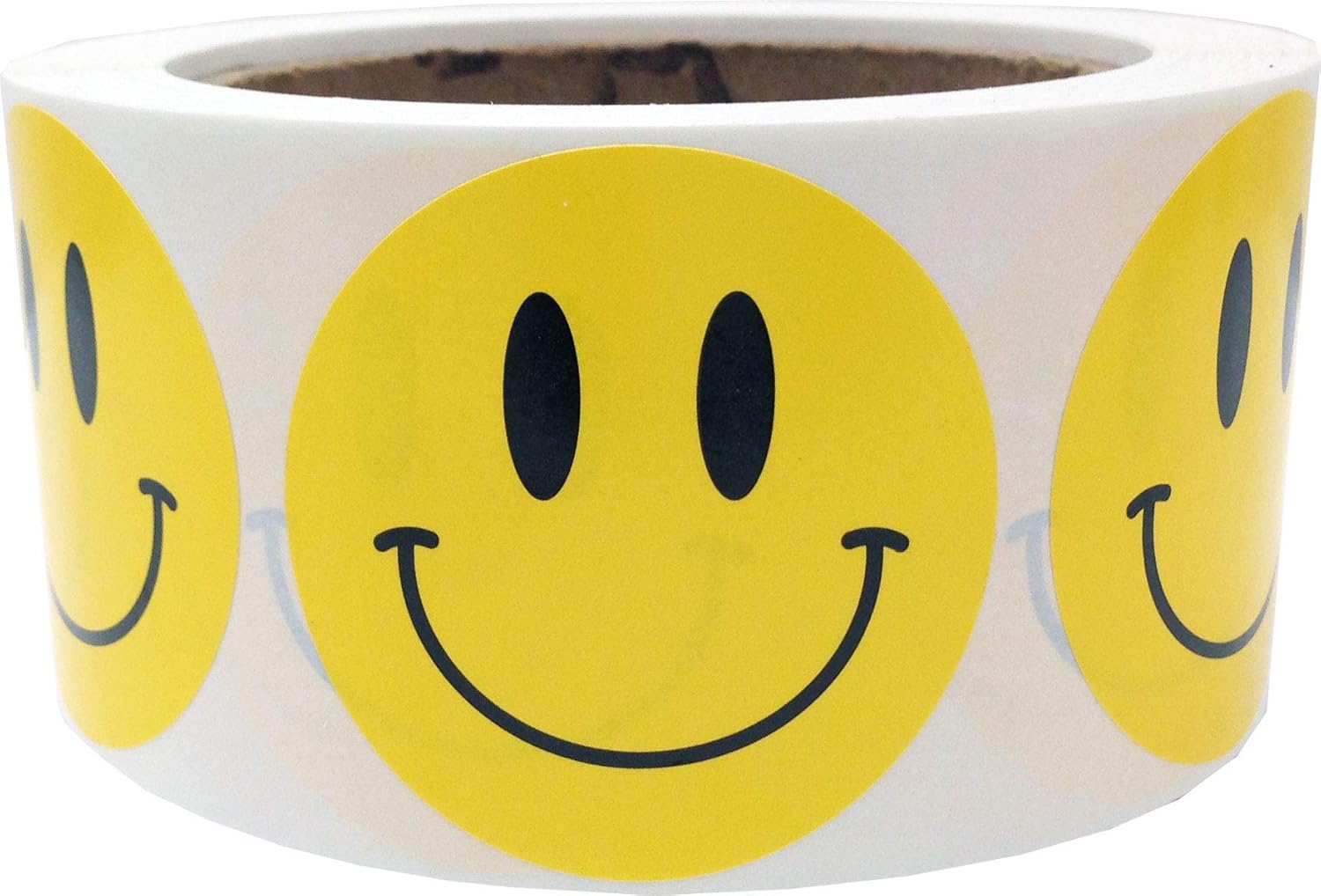 Amazon.com : Happy Face Stickers Yellow Happy Face Labels 2 Inch 500 ...