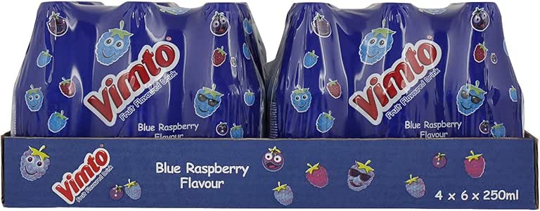 Vimto Blue Raspberry Drink in Pet Bottle, 24 x 250 ml: Buy Online at ...