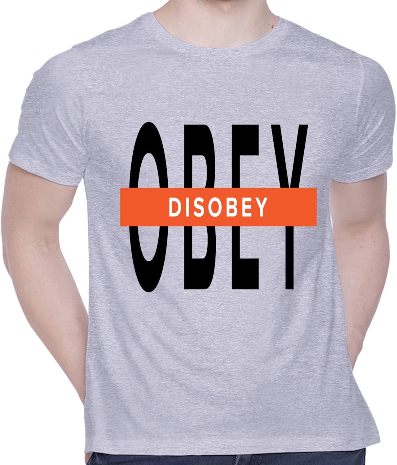 Buy CreativiT Graphic Printed T-Shirt for Unisex Obey Disobey Funny ...
