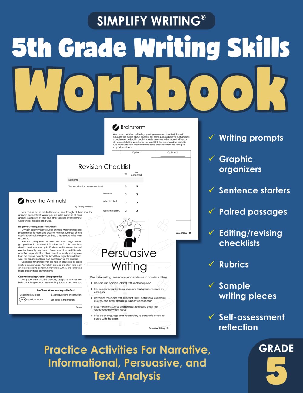 Mua 5th Grade Writing Skills Workbook: Practice Activities For ...