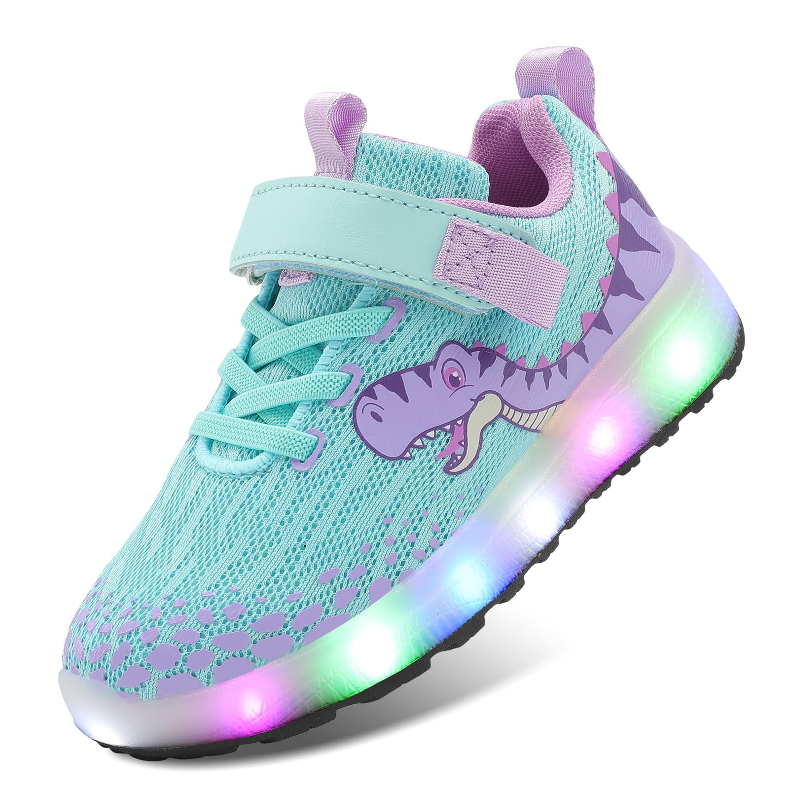 SKASO Toddler Girl Shoes Light Up Shoes Led Shoes with Hook and Loop ...